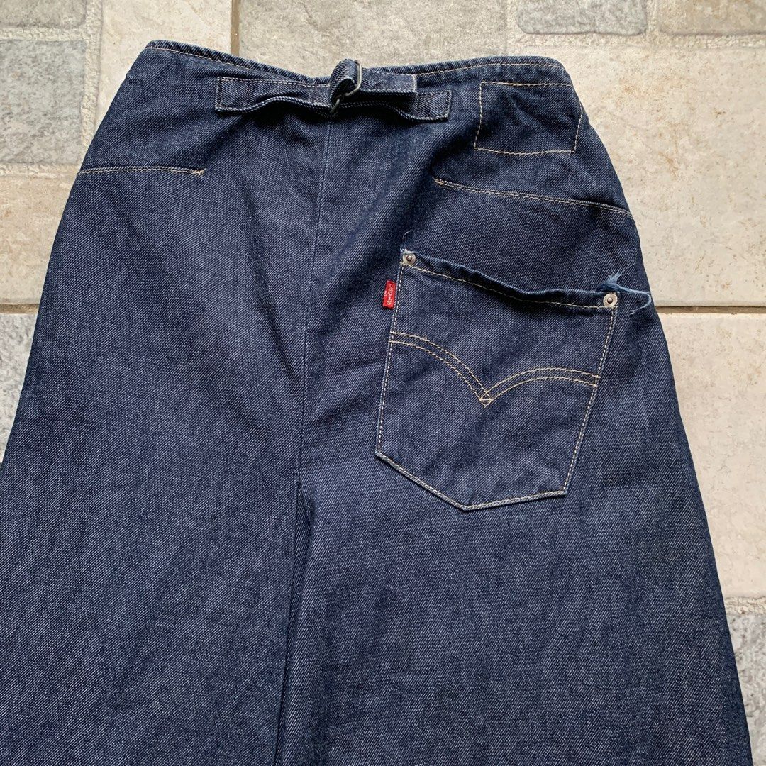 Vintage Levi's Engineered Maxi Long Skirt Denim Jeans, Women's Fashion ...