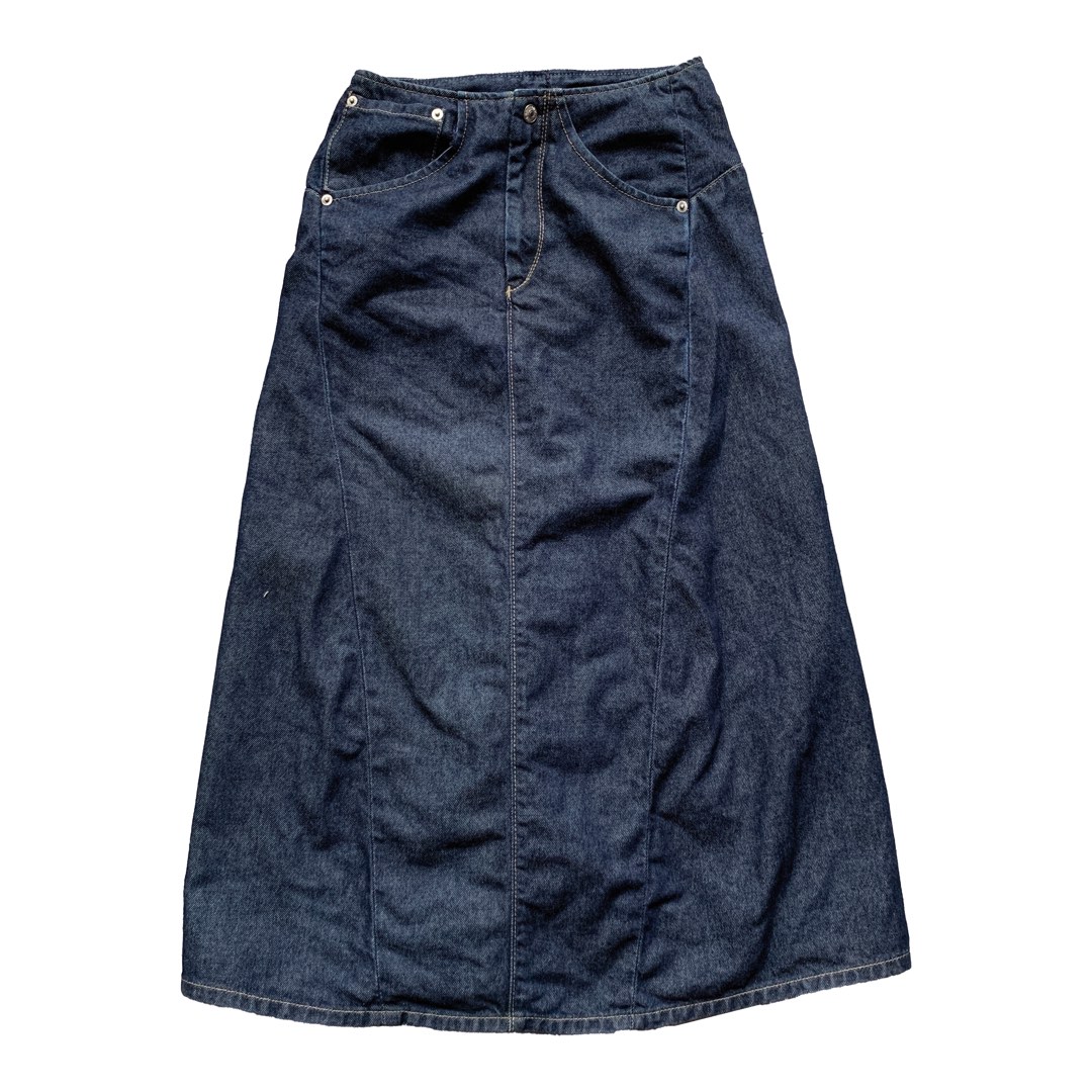 Vintage Levi's Engineered Maxi Long Skirt Denim Jeans, Women's Fashion ...