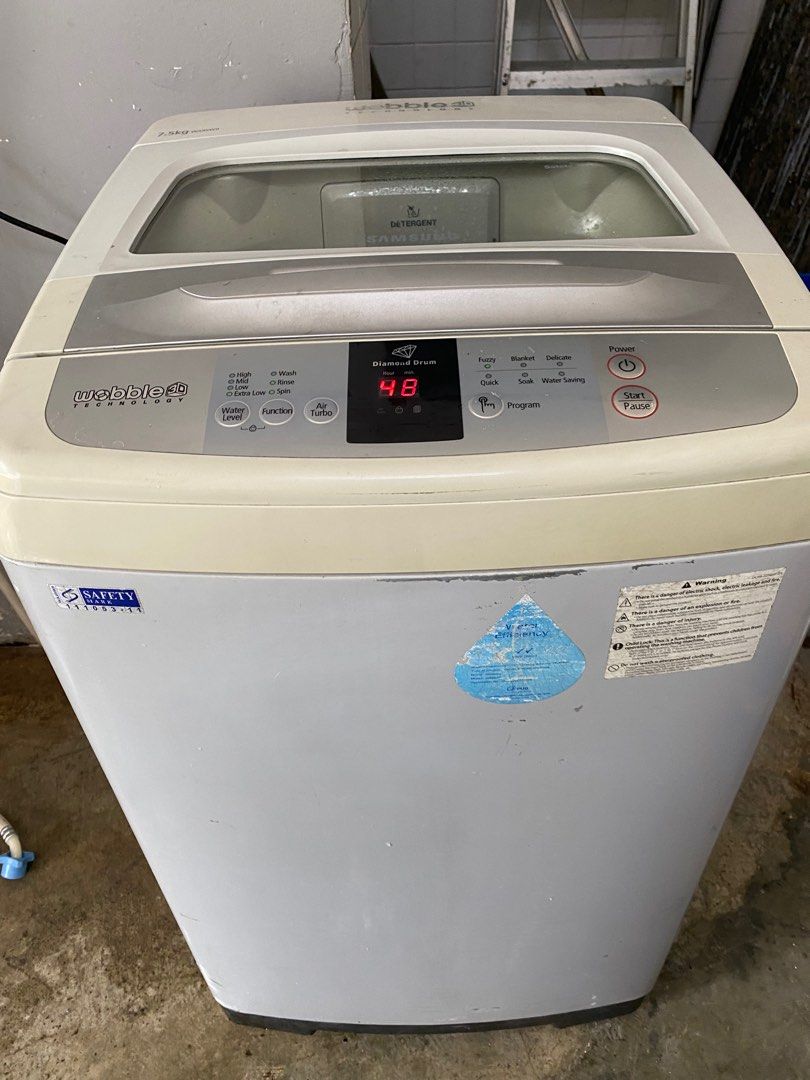 White Samsung 7.5KG Top Loading Washing Machine, TV & Home Appliances ...
