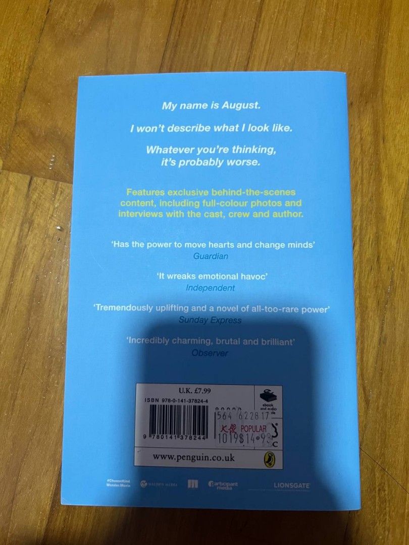 Wonder by r.j palacio, Hobbies & Toys, Books & Magazines, Fiction & Non ...