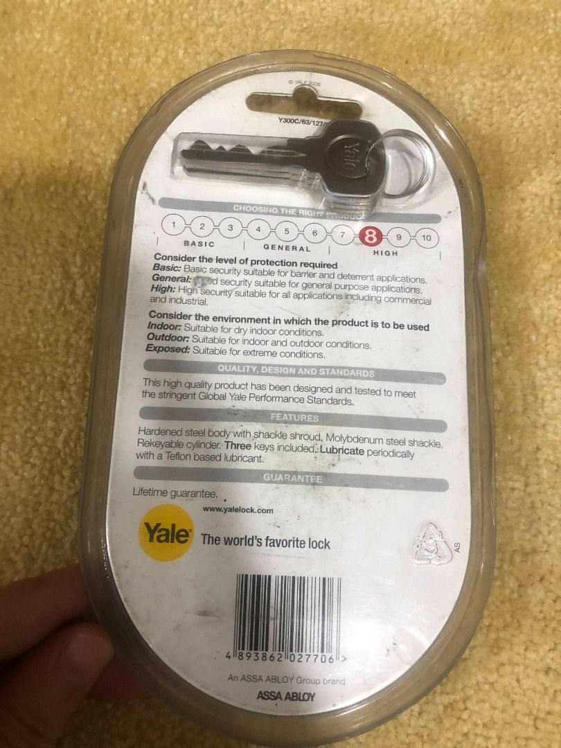 Yale Heavy duty Padlock, Furniture & Home Living, Security & Locks ...