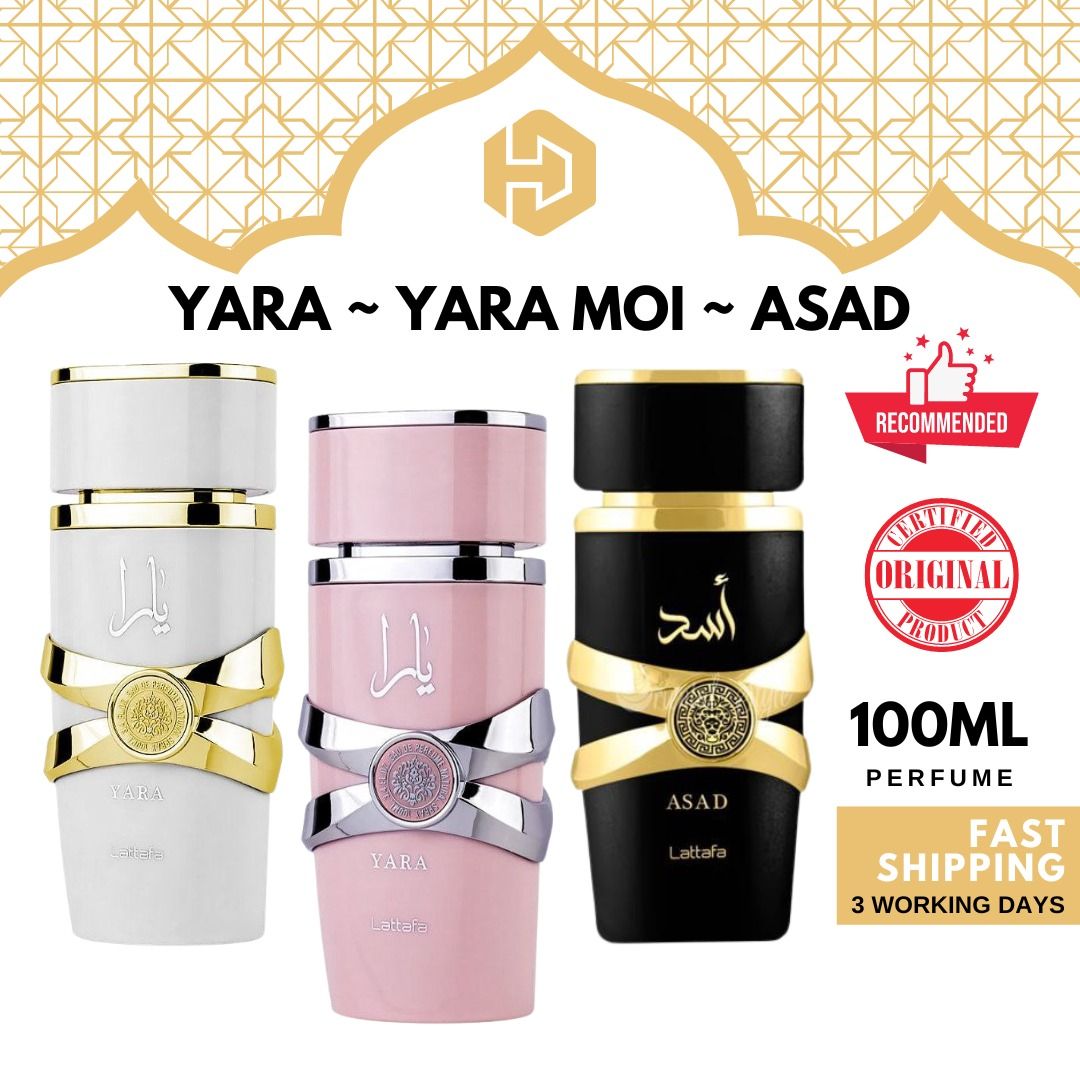 Yara / Yara Moi / Asad 100ML LATTAFA Perfume EDP 100% Original, Beauty ...