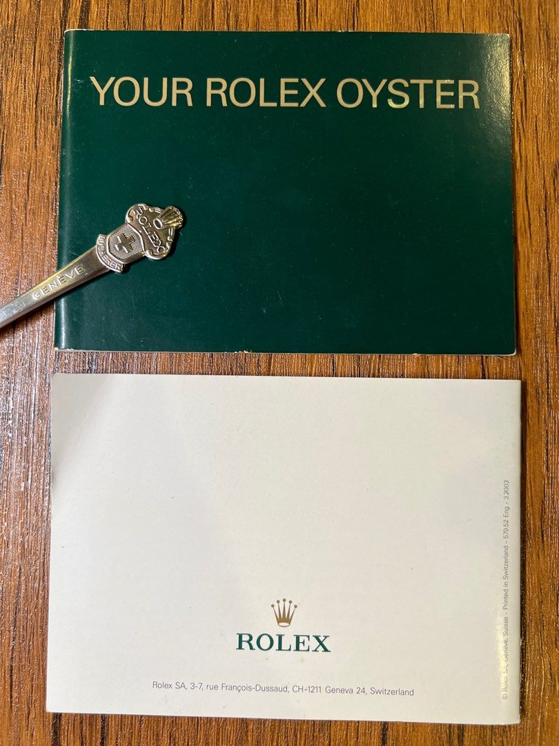 YOUR ROLEX OYSTER Booklet, Men's Fashion, Watches & Accessories ...