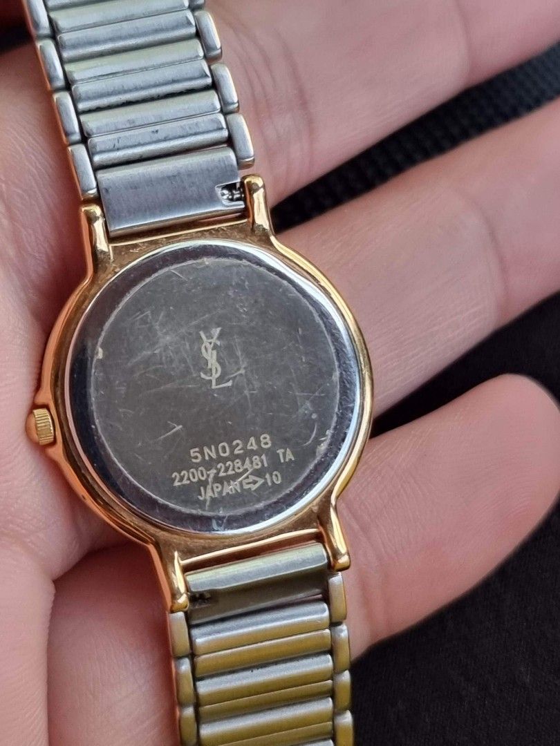 YSL Champaigne Gold Watch, Luxury, Watches on Carousell