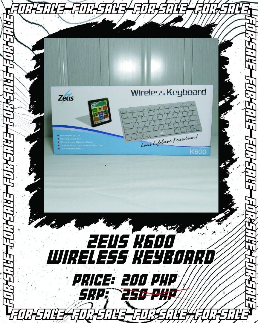 ZEUS K600 WIRELESS KEYBOARD, Computers & Tech, Parts & Accessories ...