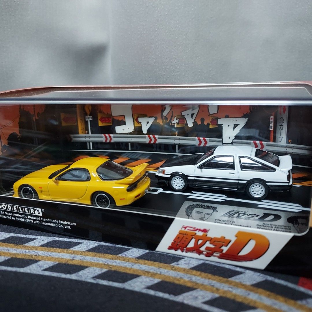 1/64 Initial D 4th Stage Keisuke FD3S vs Wataru AE86, Hobbies & Toys ...