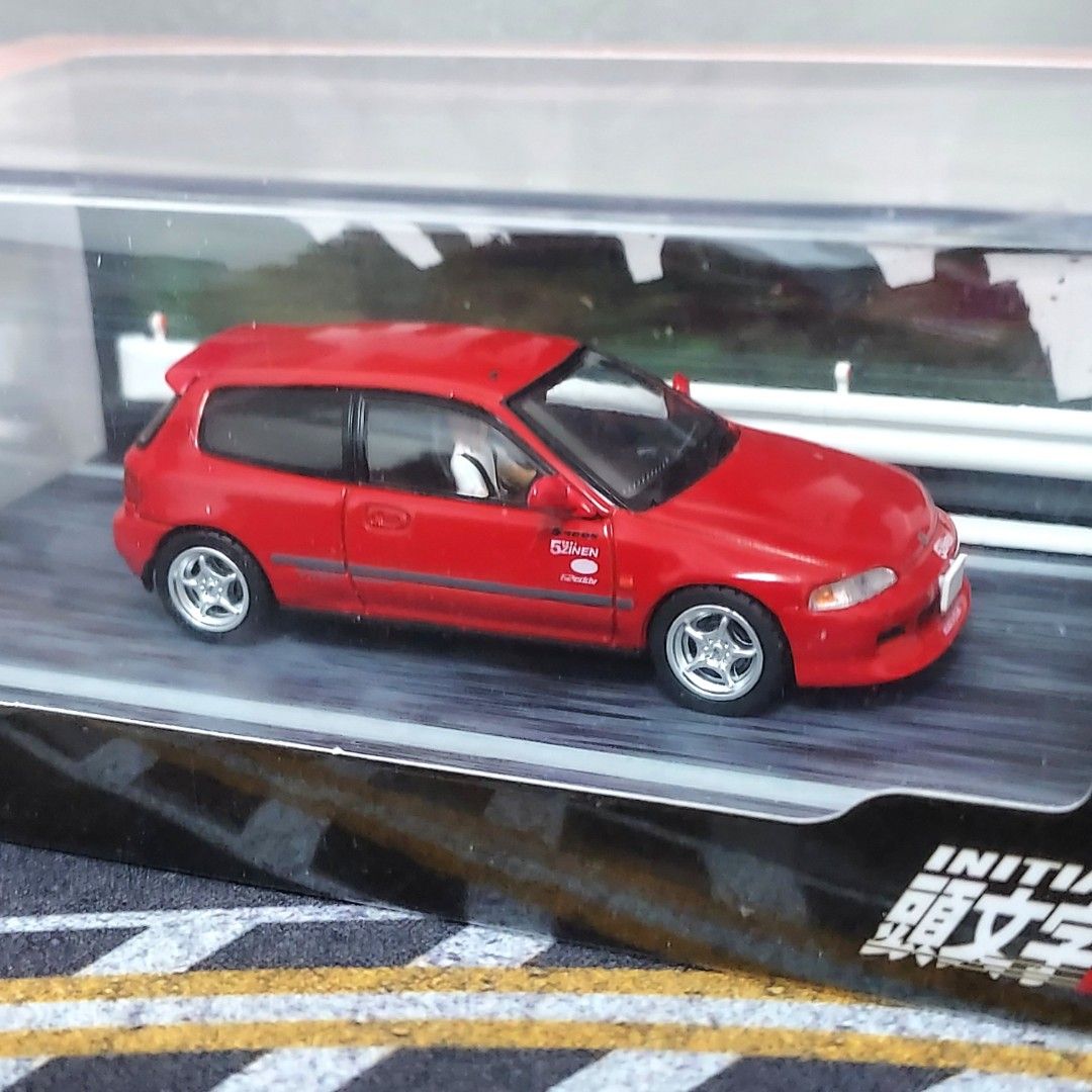 1/64 Initial D Night Kids red Honda Civic EG6 Shingo, Hobbies & Toys ...