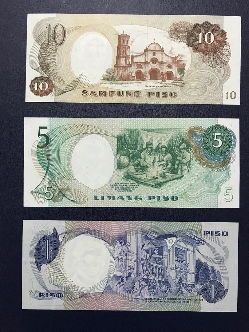 1969 - 1972 Complete set of "Filipino Series" of Philippines piso ...