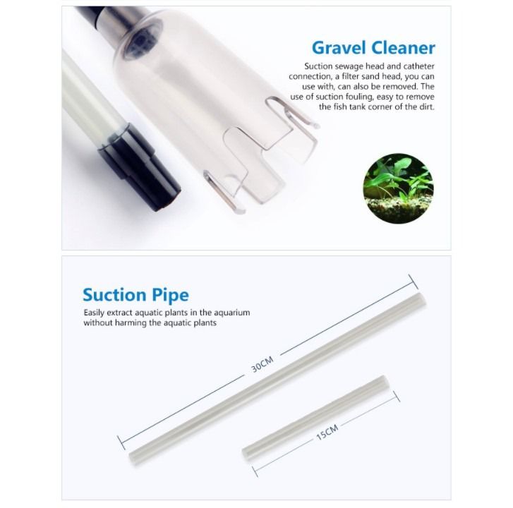[ READY STOCK ] Aquarium Waste Remover Fish Tank Water Changer Gravel ...