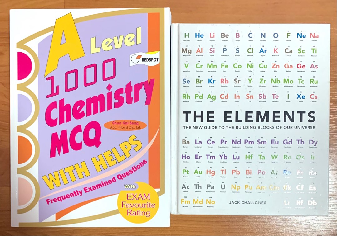 A level 1000 Chemistry MCQ with helps and The Elements book, Hobbies ...