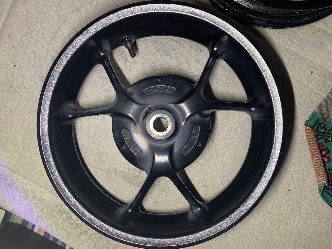 Aerox V1 Black Rim, Motorcycles, Motorcycle Accessories on Carousell