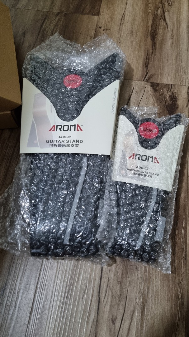 Aroma AGS-01 Portable Foldable Guitar Ukulele Stand, Hobbies & Toys, Music & Media, Music ...