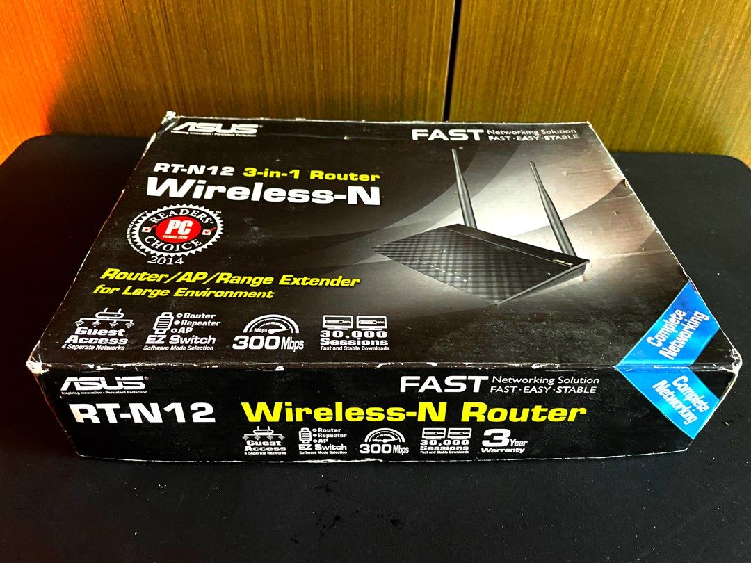 ASUS RT-N12 Wireless-N300 Router, 電腦＆科技, 電腦周邊及配件, Wifi及上網相關產品 - Carousell
