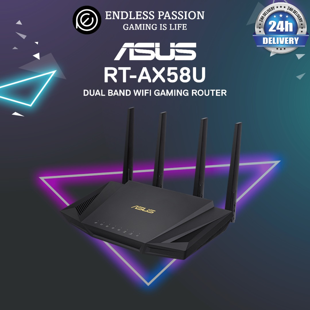 ASUS RTR RT-AX58U V2 AX3000 Router, Computers & Tech, Parts ...