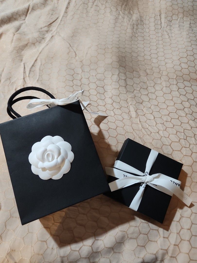 Authentic Chanel gift box and paper bag, Luxury, Accessories on Carousell