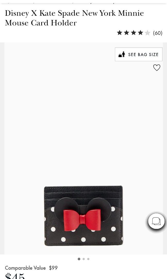 Authentic Kate Spade Minnie Mouse Card Holder (KS x Disney Collab ...