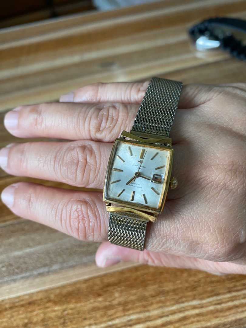 Authentic Seikomatic Lady Calendar Diashock 21 Jewels Hand Wind, Women ...