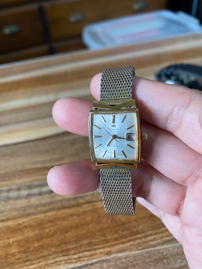 Authentic Seikomatic Lady Calendar Diashock 21 Jewels Hand Wind, Women ...