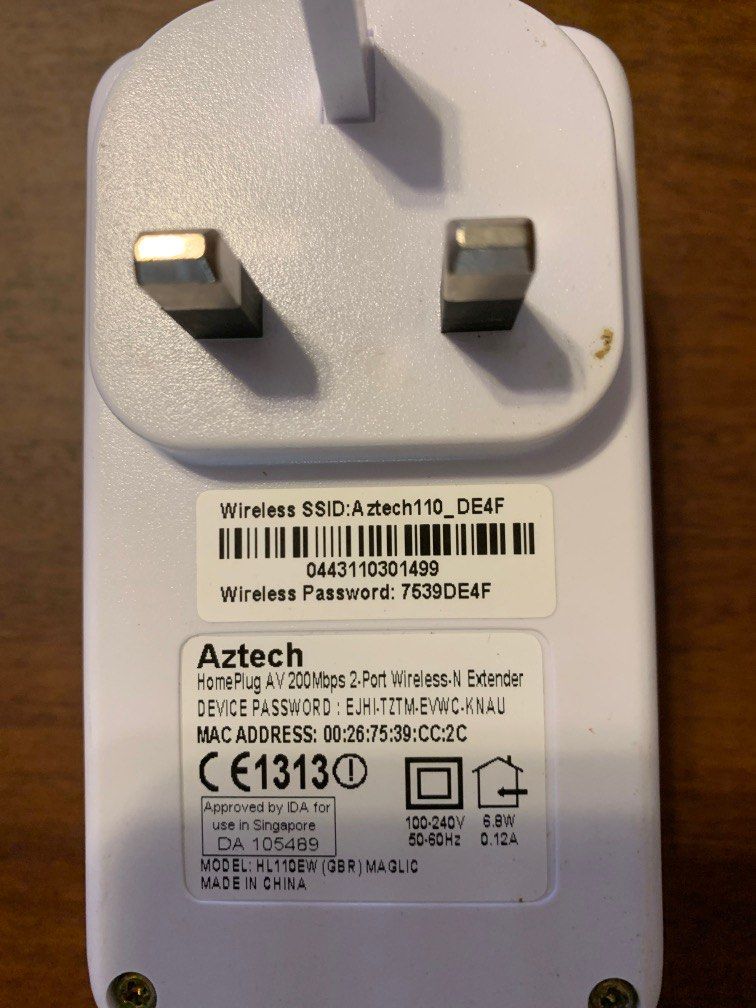 Aztech dual port powerline adaptor, Computers & Tech, Parts ...