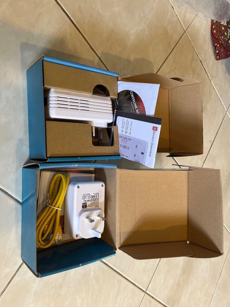 Aztech HL117EP + HL117EW Starter Kit 500Mbps HomePlug AV Ethernet ...