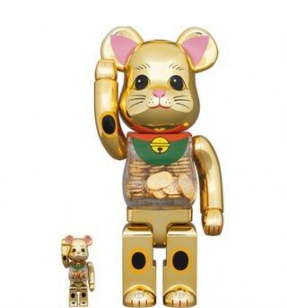 [Ready Stock] Bearbrick Manekineko Koban Gold Coin 400%, Hobbies & Toys ...