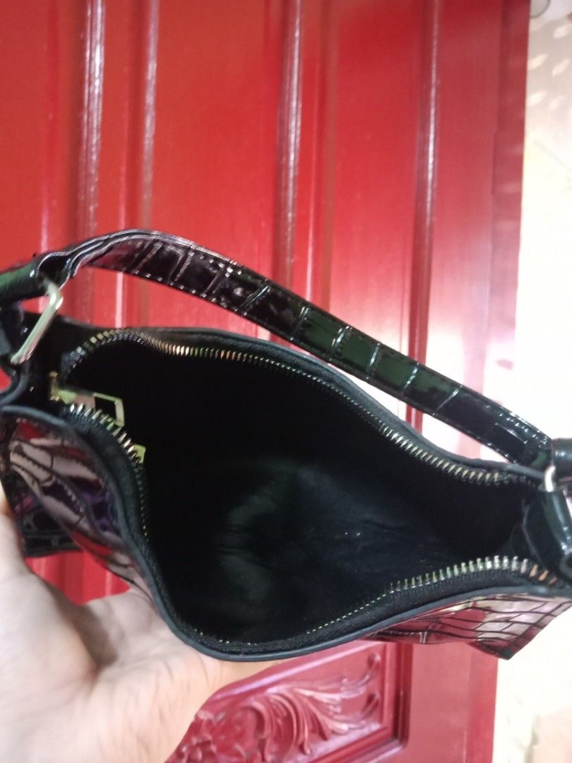 Black Croce Baguette Bag, Luxury, Bags & Wallets on Carousell