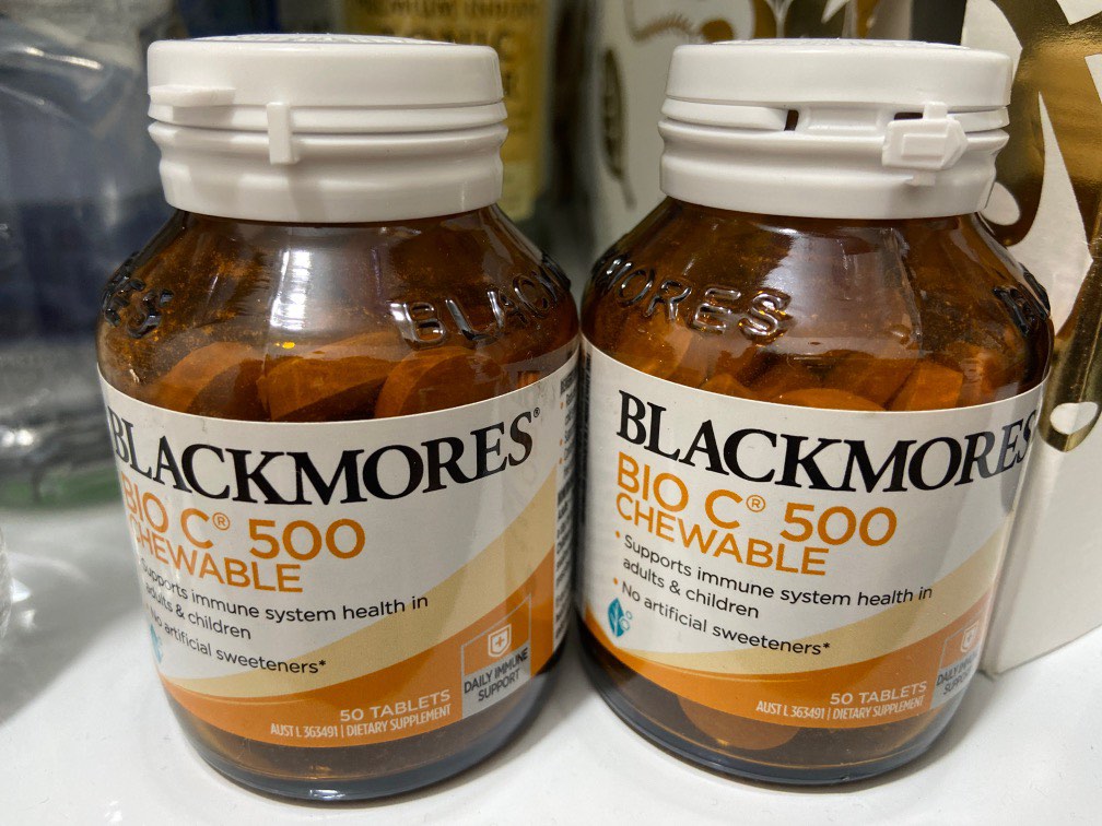 Blackmores bio c 500 chewable, Health & Nutrition, Health Supplements ...