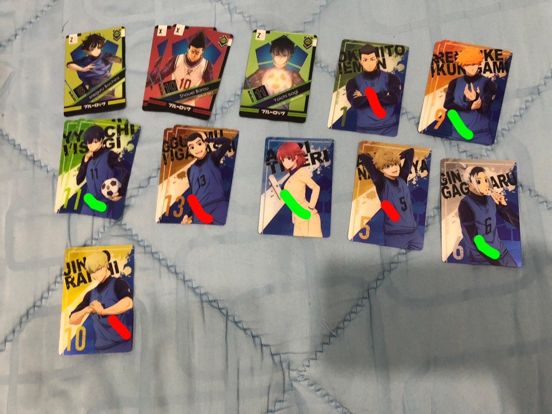 blue lock metallic cards assorted, Hobbies & Toys, Memorabilia ...