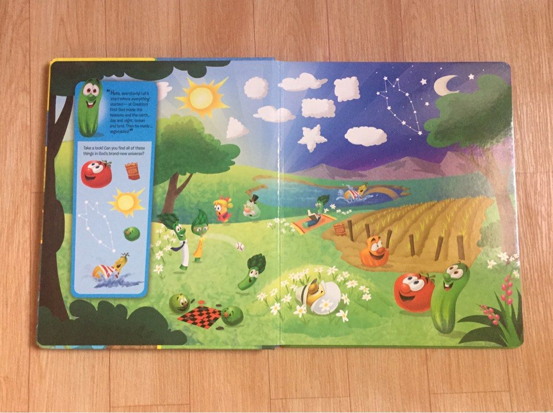 B/New Big Book Veggietales Look & Find Board Book, Hobbies & Toys ...