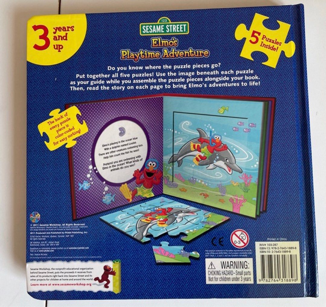 Brand new Elmo Playtime Adventure (Puzzle Book), Hobbies & Toys, Books ...