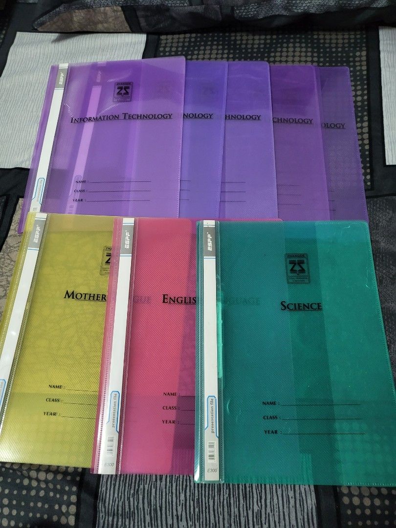 Brand New ZhangDe Primary School Clear Files (8x), Hobbies & Toys ...