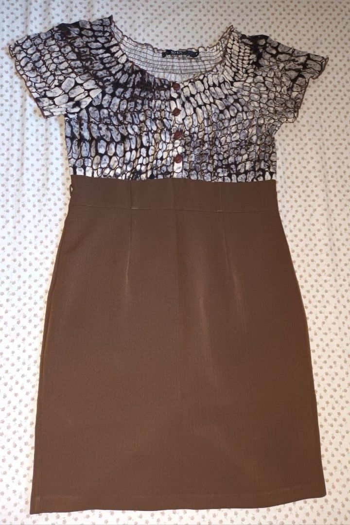 Brown Smart Casual Dress, Women's Fashion, Dresses & Sets, Dresses on ...