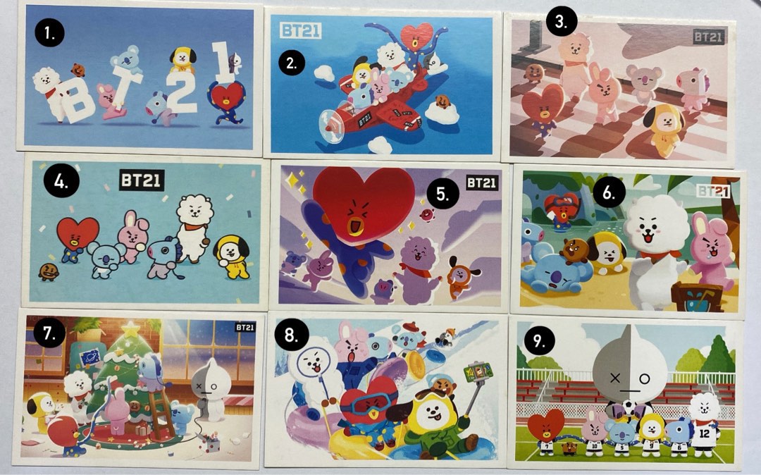 BT21 cards, Hobbies & Toys, Memorabilia & Collectibles, Fan Merchandise ...