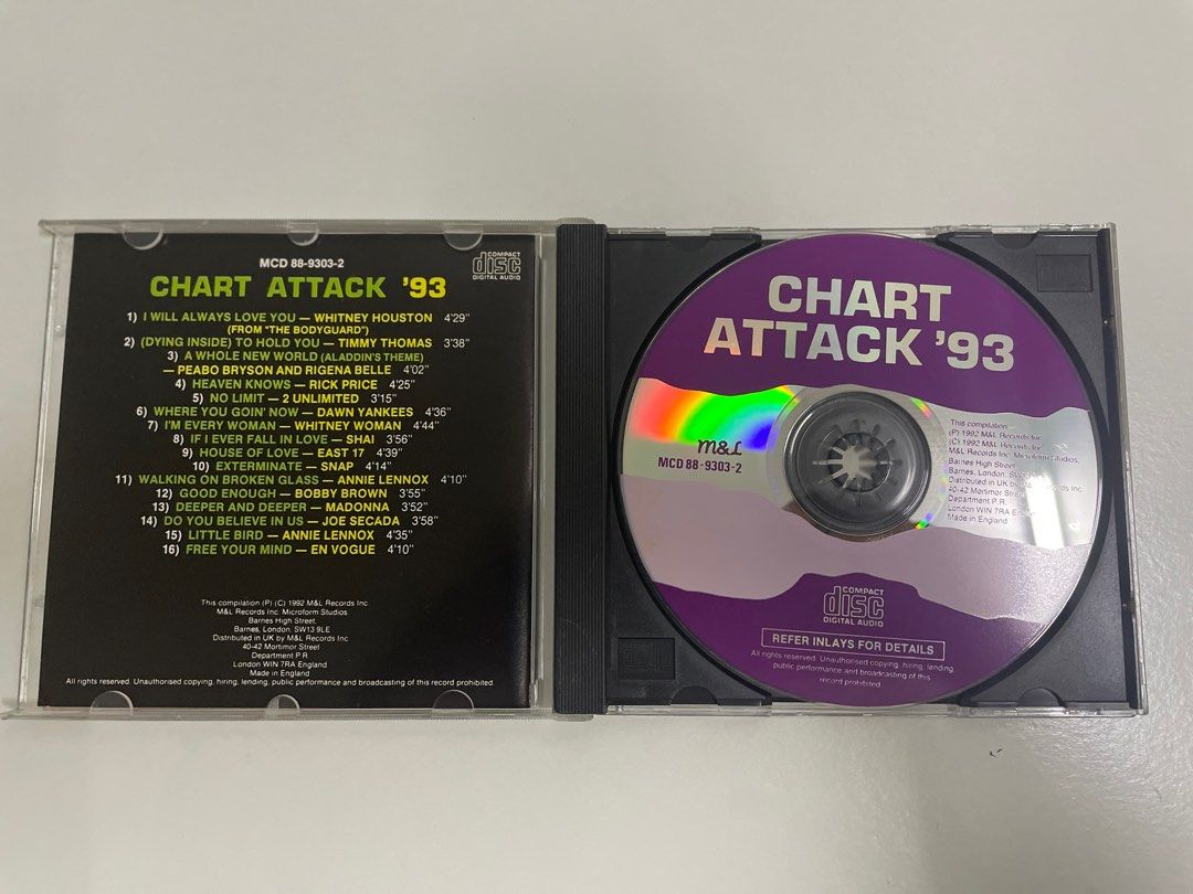 CD 93 Chart Attack, Hobbies & Toys, Music & Media, CDs & DVDs on Carousell