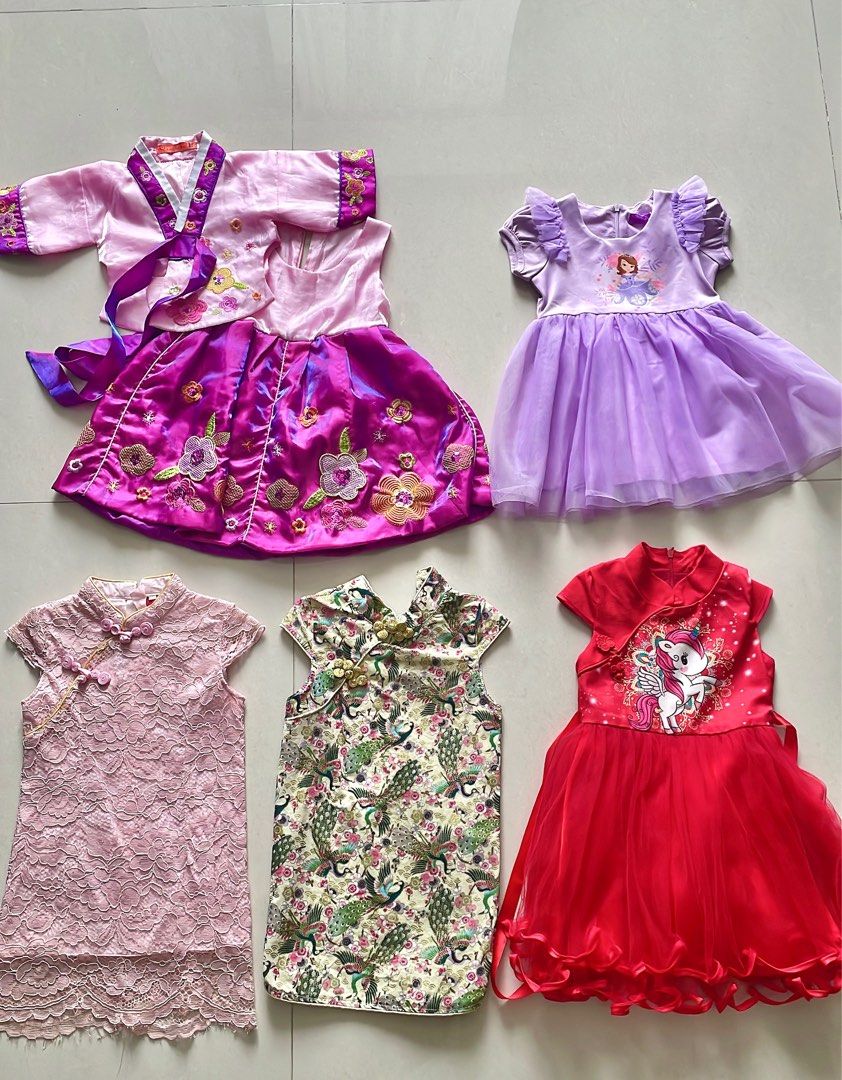 Cheongsam Qipao Unicorn Princess Dress Korean Traditional Hanbok ...