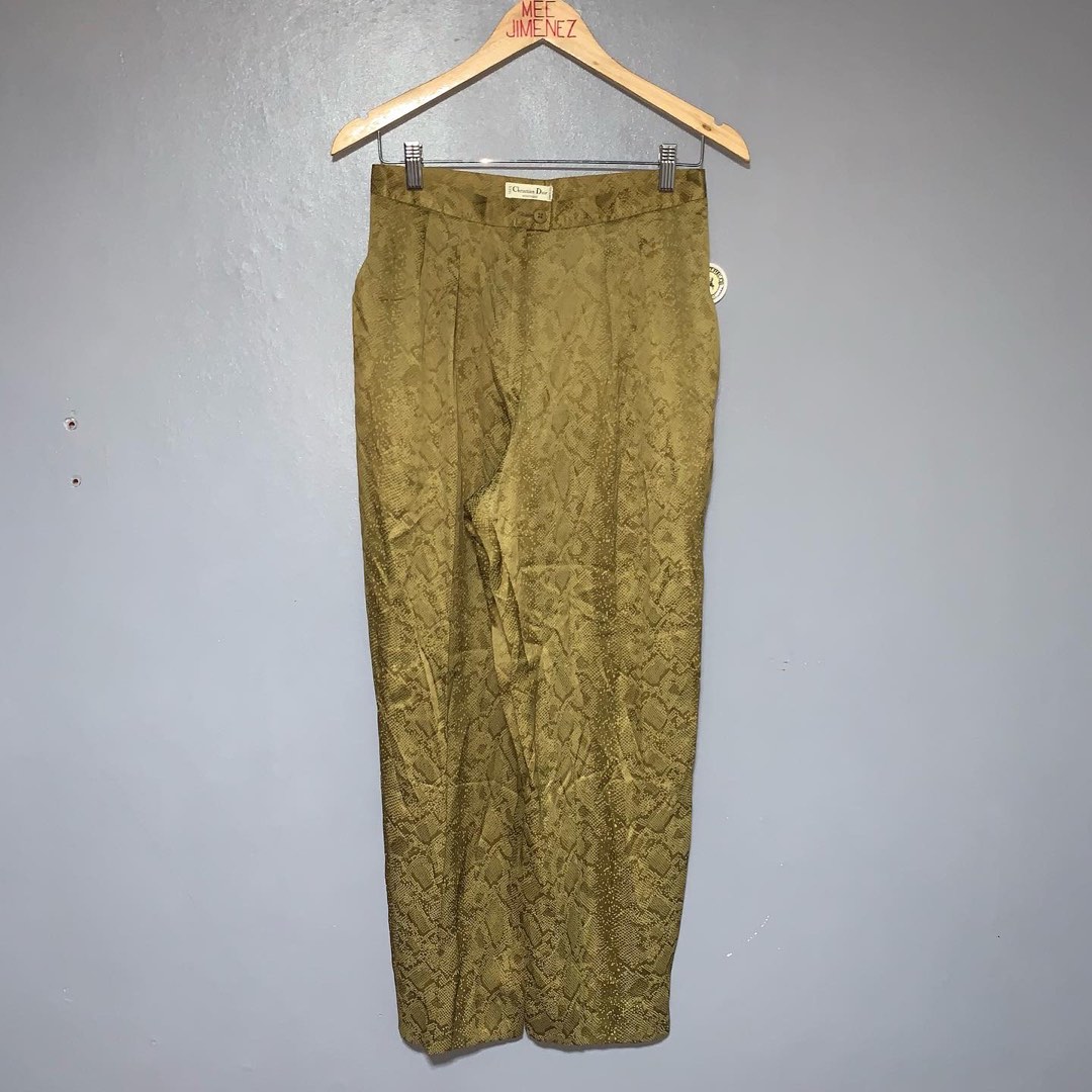 Christian Dior Boutique Snake Silk Pants, Women's Fashion, Activewear ...