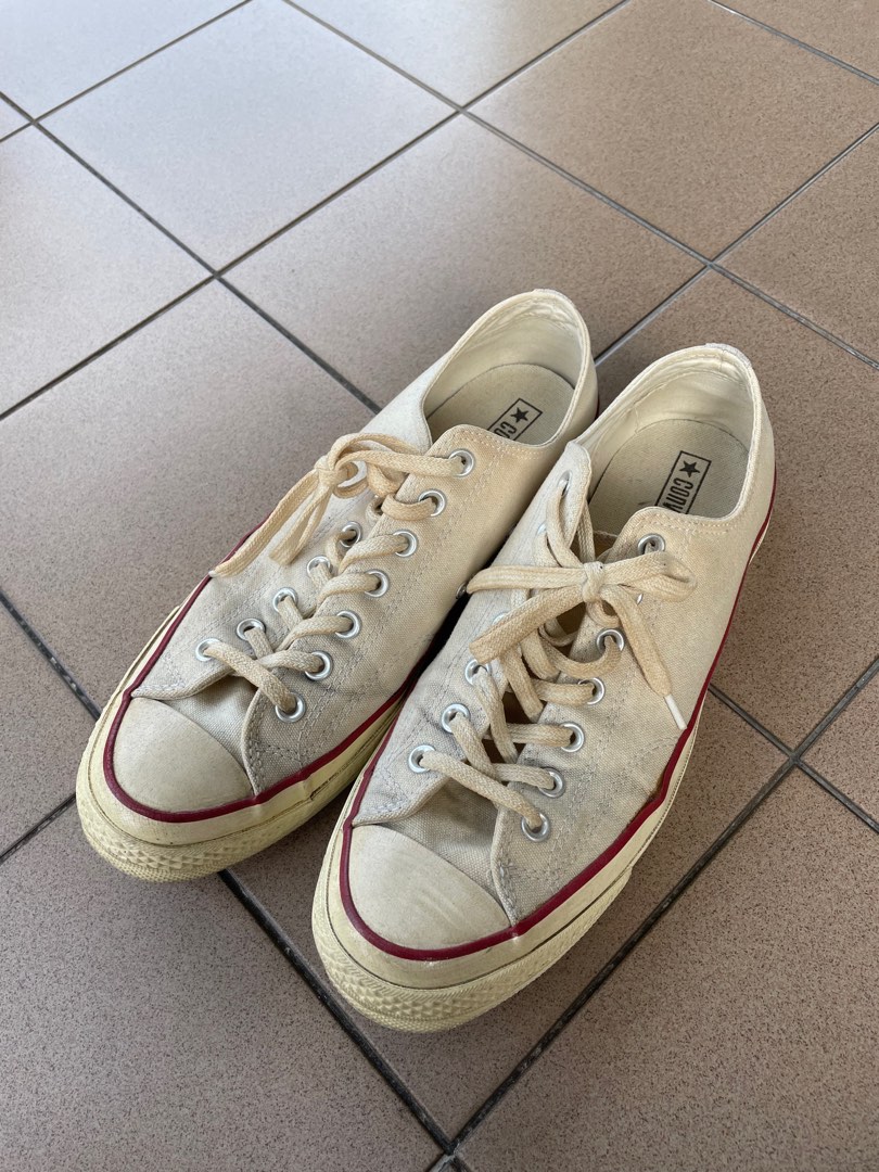 Chuck Taylor Converse Classic Off White Vintage Mens, Men's Fashion ...