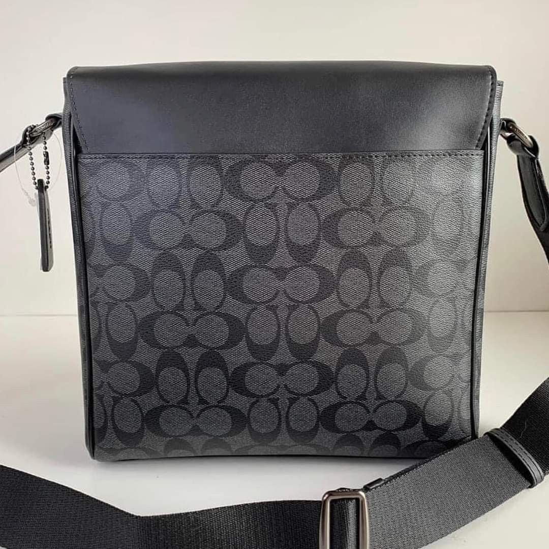 Coach Houston Map Bag in Signature Canvas, Men's Fashion, Bags, Sling ...