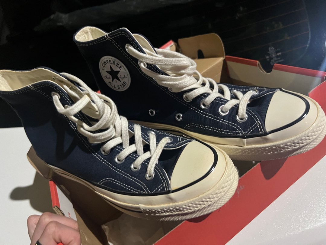 Navy Blue Converse Chuck Taylor, Men's Fashion, Footwear, Sneakers on ...