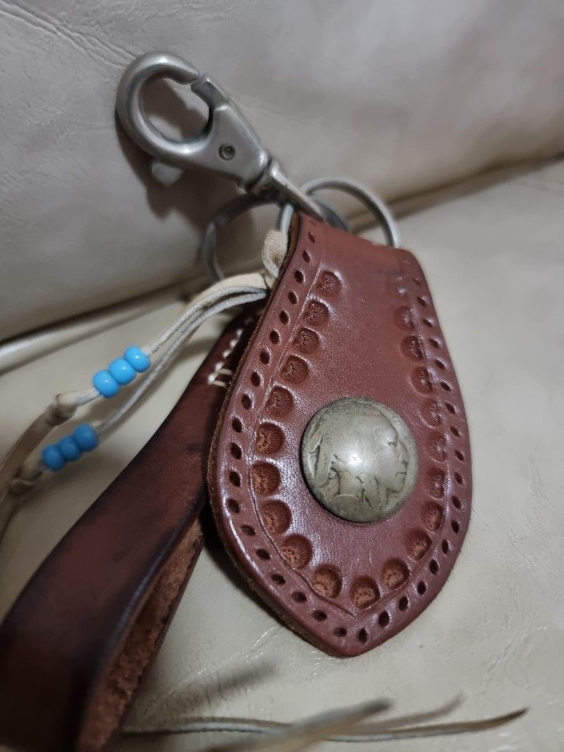 Custom Leather Key Ring, Luxury, Accessories on Carousell