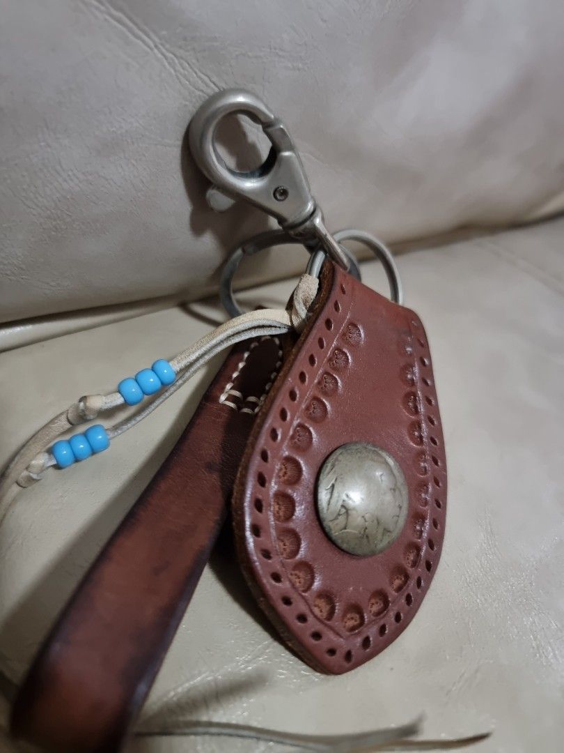 Custom Leather Key Ring, Luxury, Accessories on Carousell