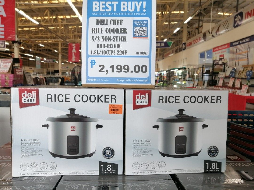 Deli Chef Rice Cooker Stainless Steel Non Stick, TV & Home Appliances ...