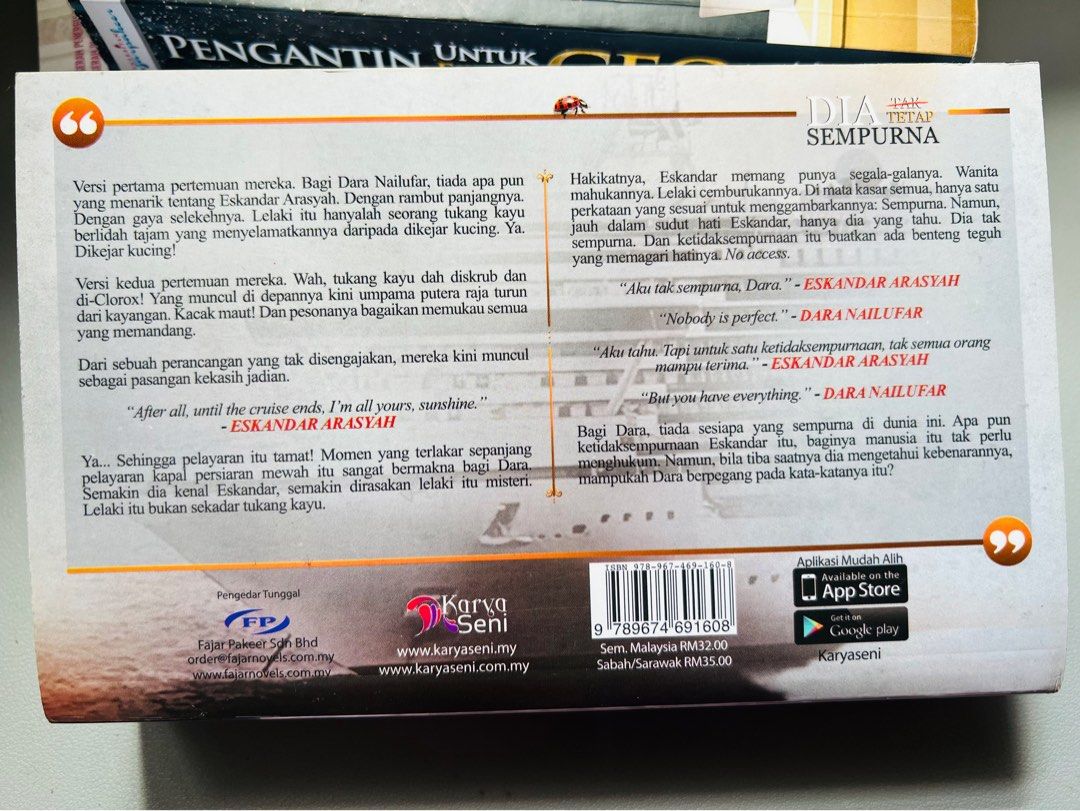 Dia Tetap Sempurna Malay Novel, Hobbies & Toys, Books & Magazines, Fiction & Non-Fiction on ...