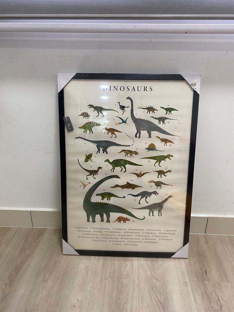 Dino poster, Furniture & Home Living, Home Decor, Frames & Pictures on ...