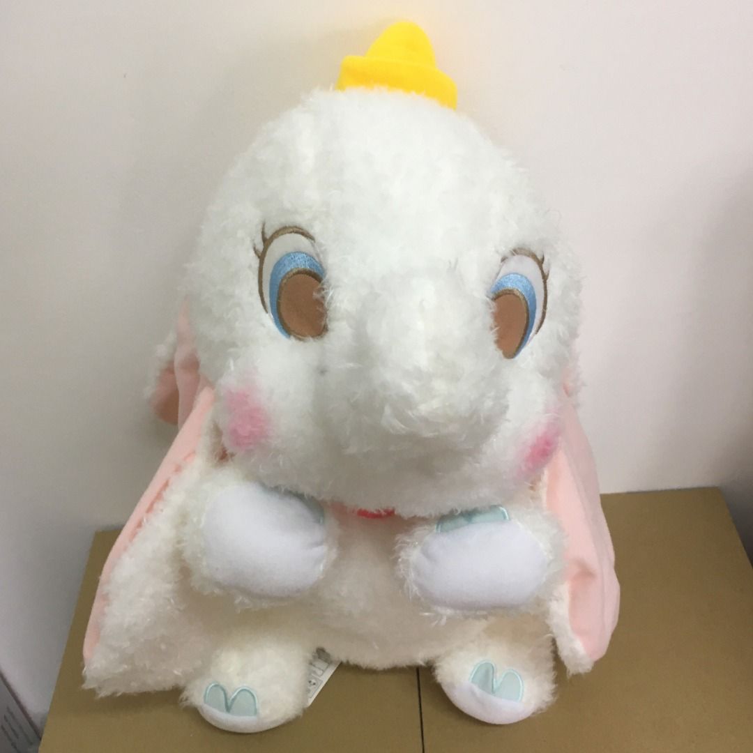 Disney - Dumbo Red Cheeks Giga Jumbo Nesoberi White Plush Toy by Sega ...