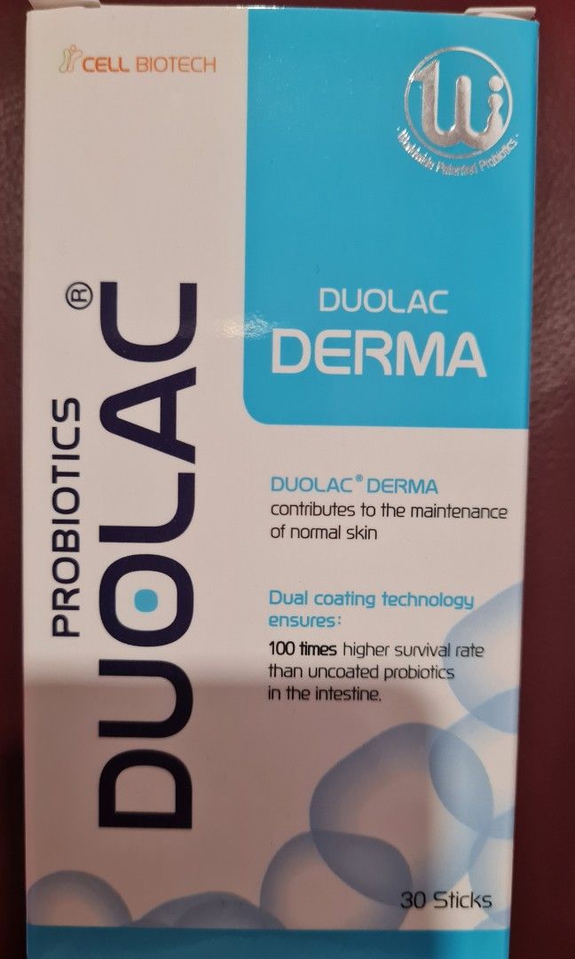 Duolac Derma Probiotics 30pc - EXP 19042023, Health & Nutrition, Health ...