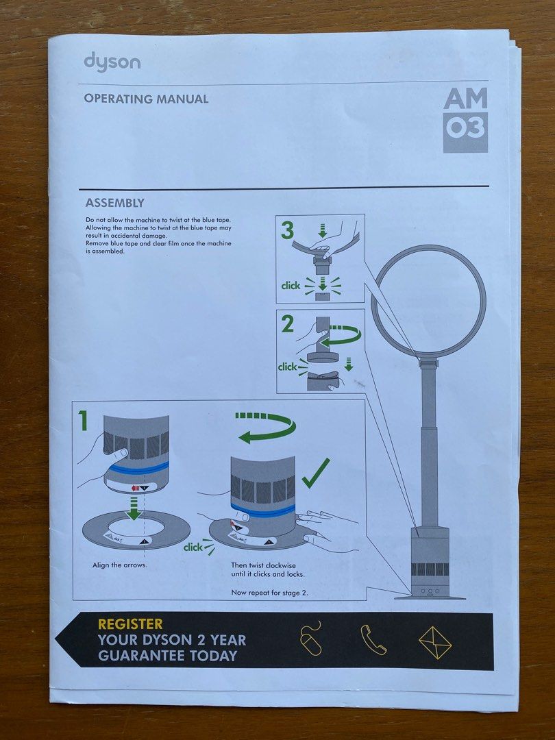 Dyson Air Multiplier AM03 Floor Fan, Furniture & Home Living, Lighting ...