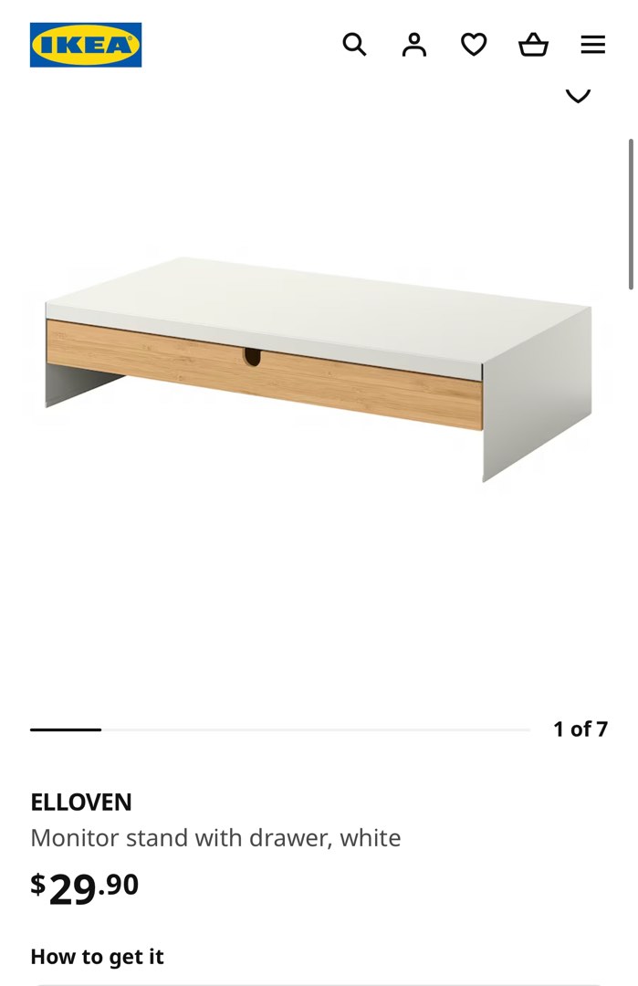 Elloven Monitor Stand with drawer, Furniture & Home Living, Home ...