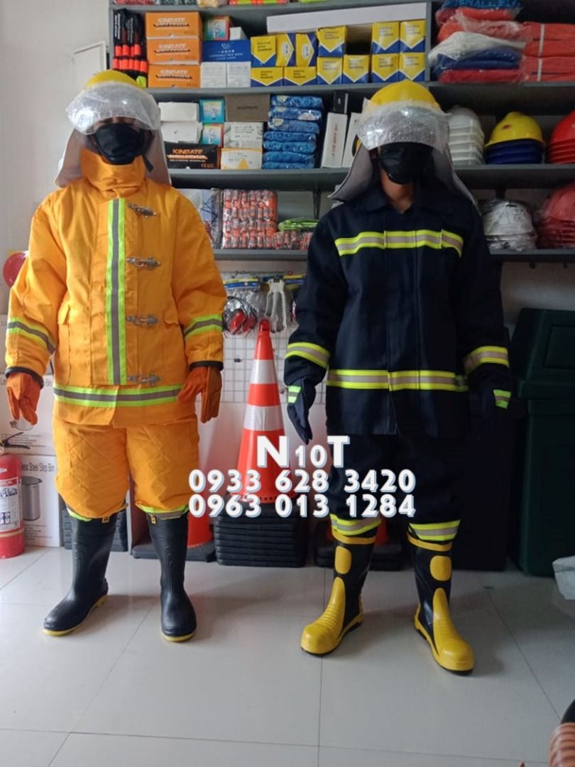 Fireman suit With Reflector Fire Protection, Looking For on Carousell