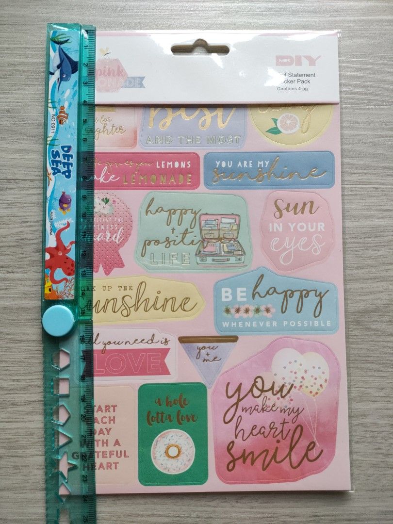 Foil Statement Sticker Pack, Hobbies & Toys, Stationery & Craft, Craft ...